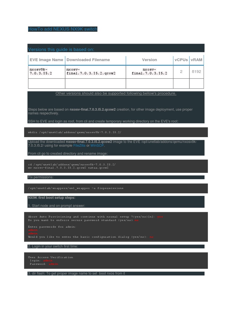 HowTo Add NEXUS NX9K Switch | PDF | Command Line Interface | Computer ...