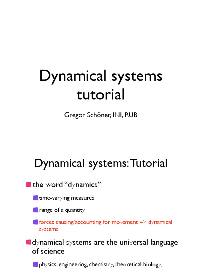 03 Dynamical Systems Tutorial | PDF | Stability Theory | Dynamical System