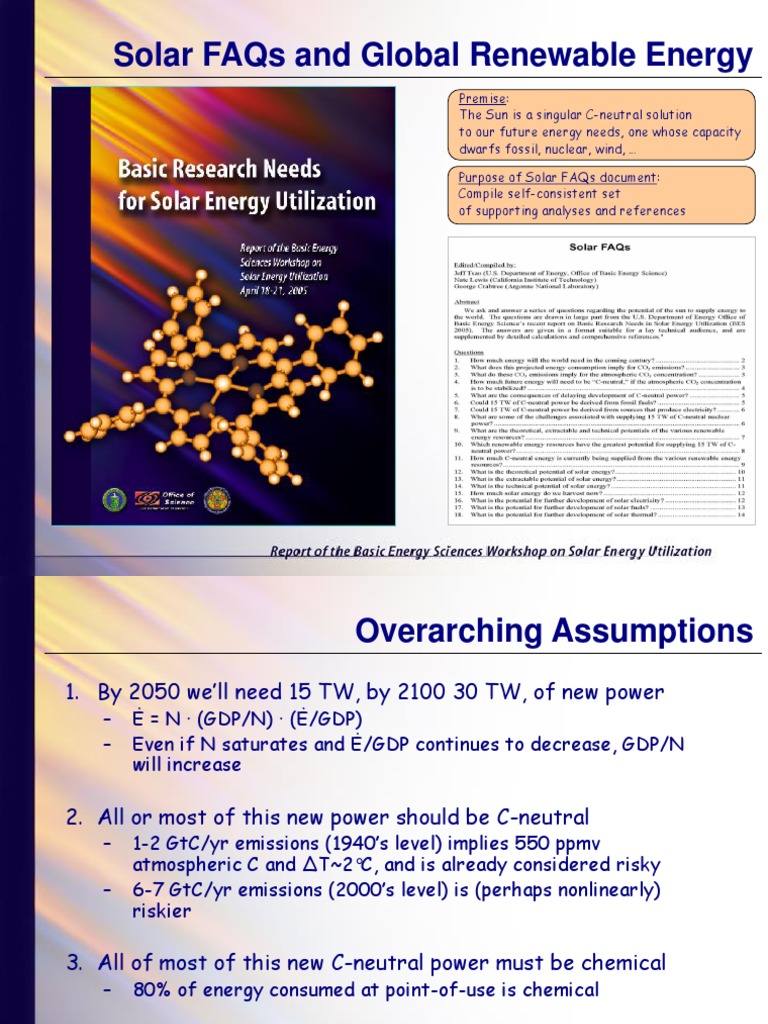 Solar Faqs and Global Renewable Energy | PDF | Oceans | Sun
