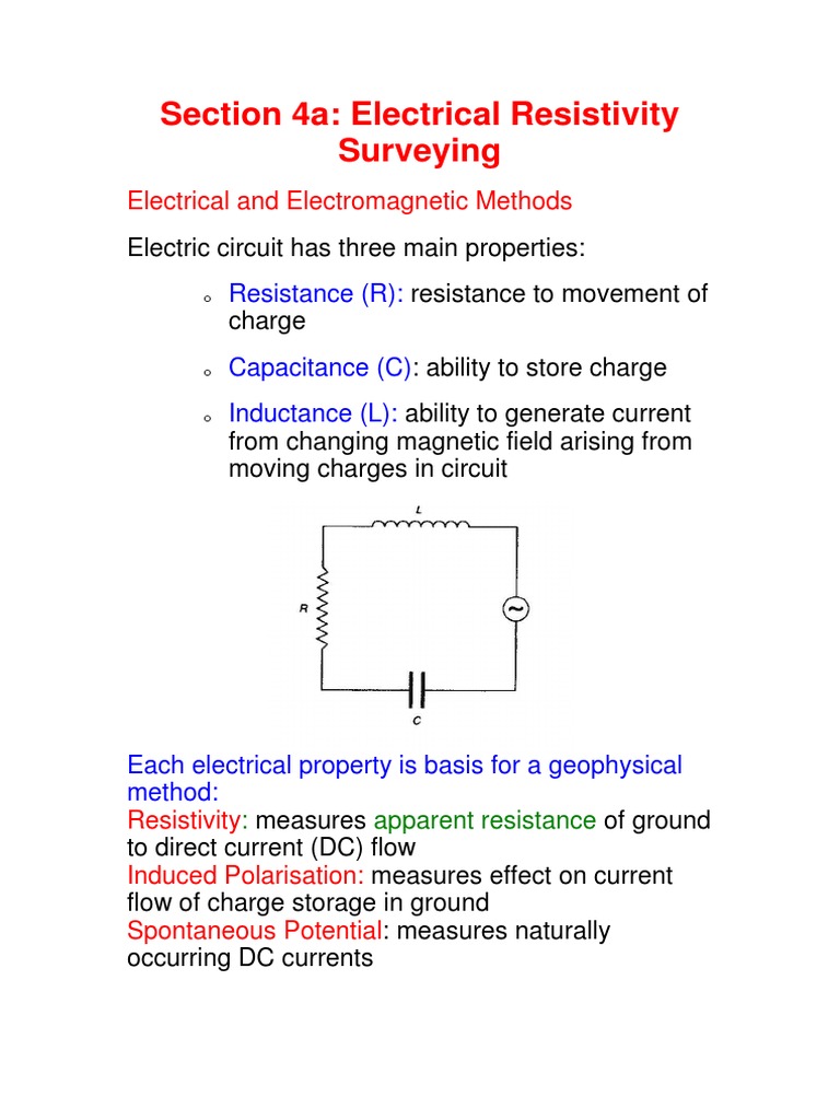 Resistivity Lecture | PDF | Electrical Resistivity And Conductivity | Electric Current