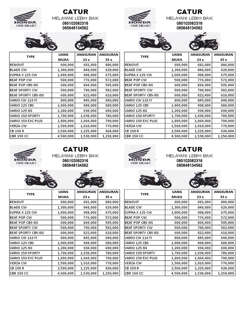 Brosur Honda Motor | PDF