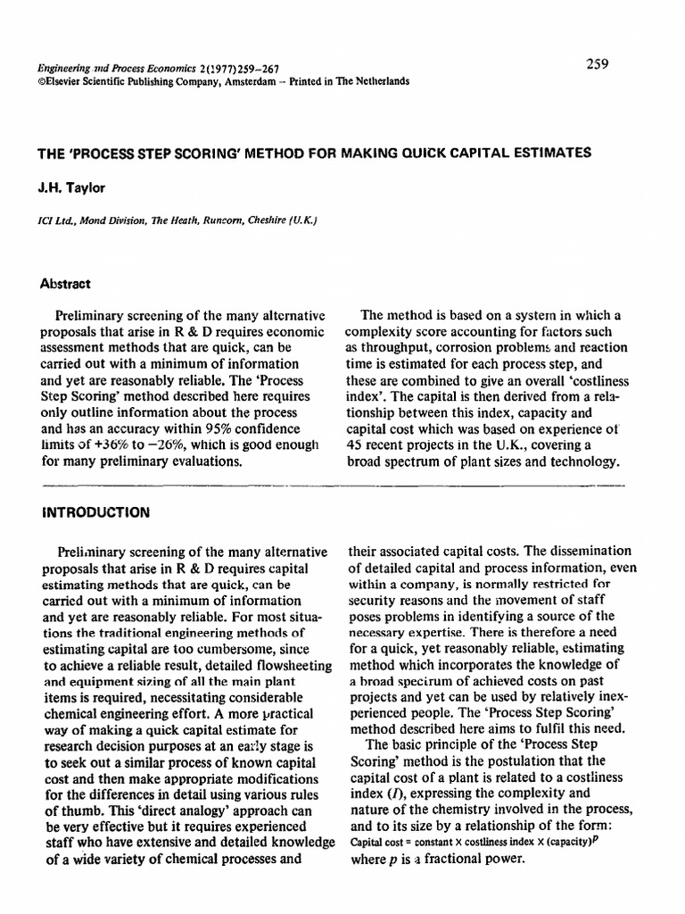 TAYLOR Process Step Scoring | PDF | Chemical Reactions | Chemical ...