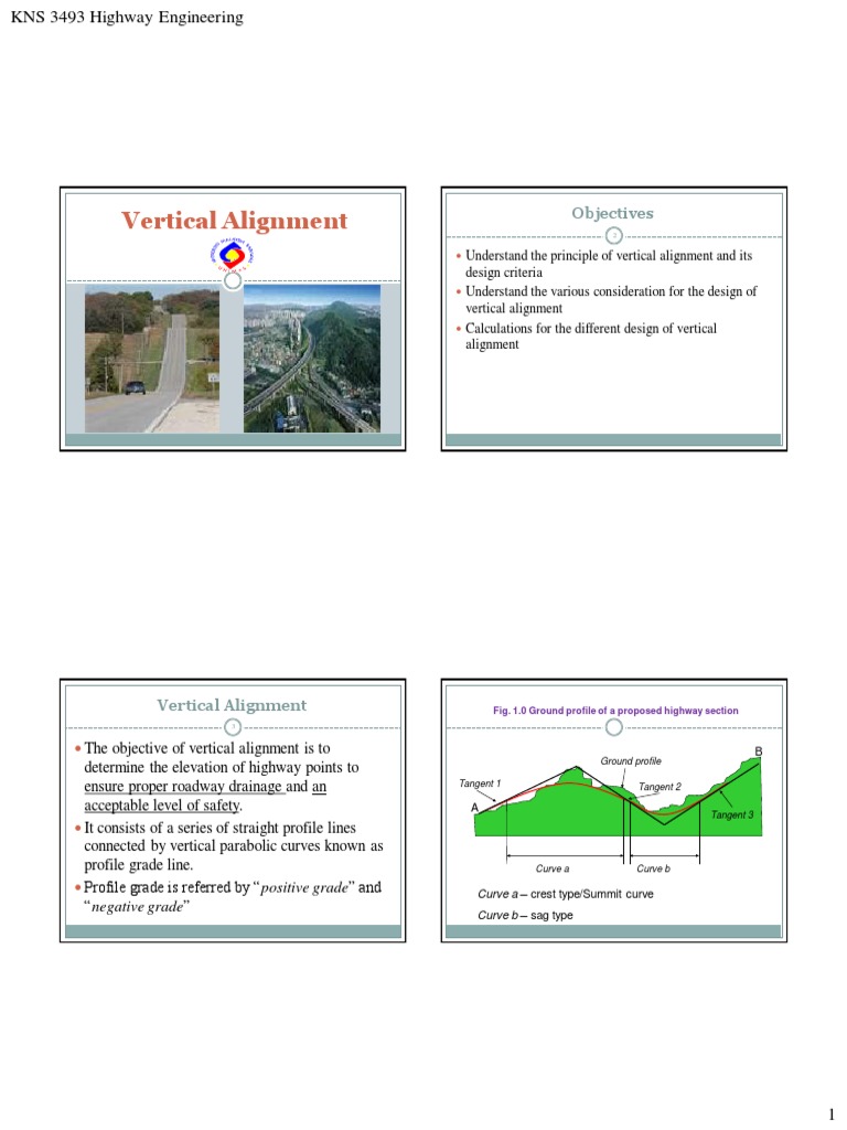 Vertical Alignment | PDF | Transport | Transportation Engineering