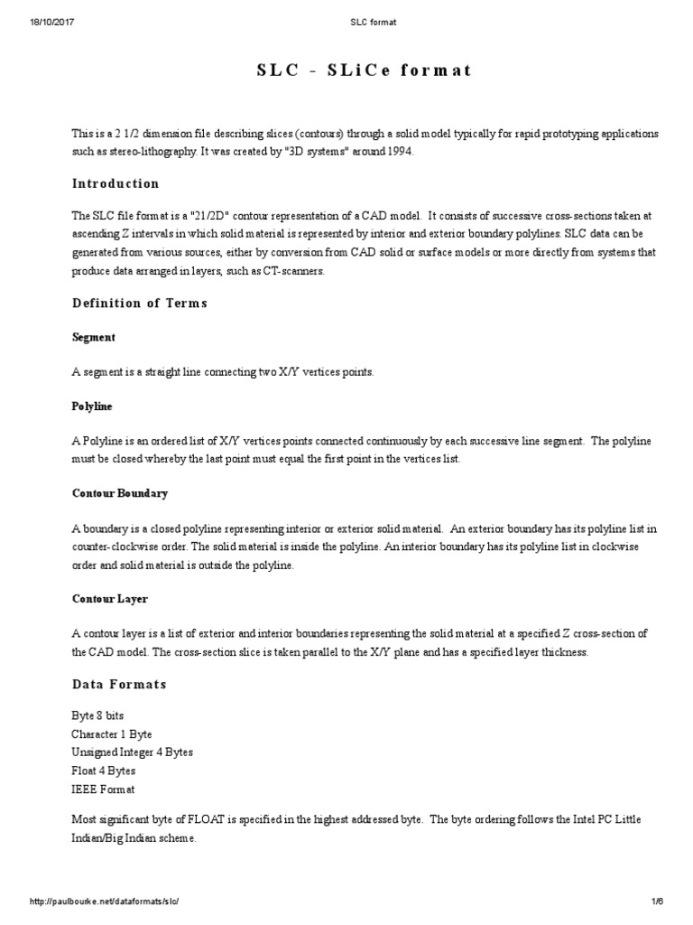 SLC Format | PDF | Contour Line | Byte