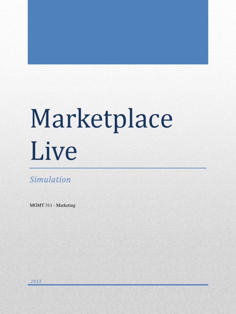 Marketplace Live | PDF | Marketing Strategy | Marketing