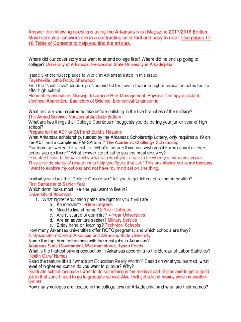 Arkanasas Next Scavenger Hunt | PDF | College | Academia