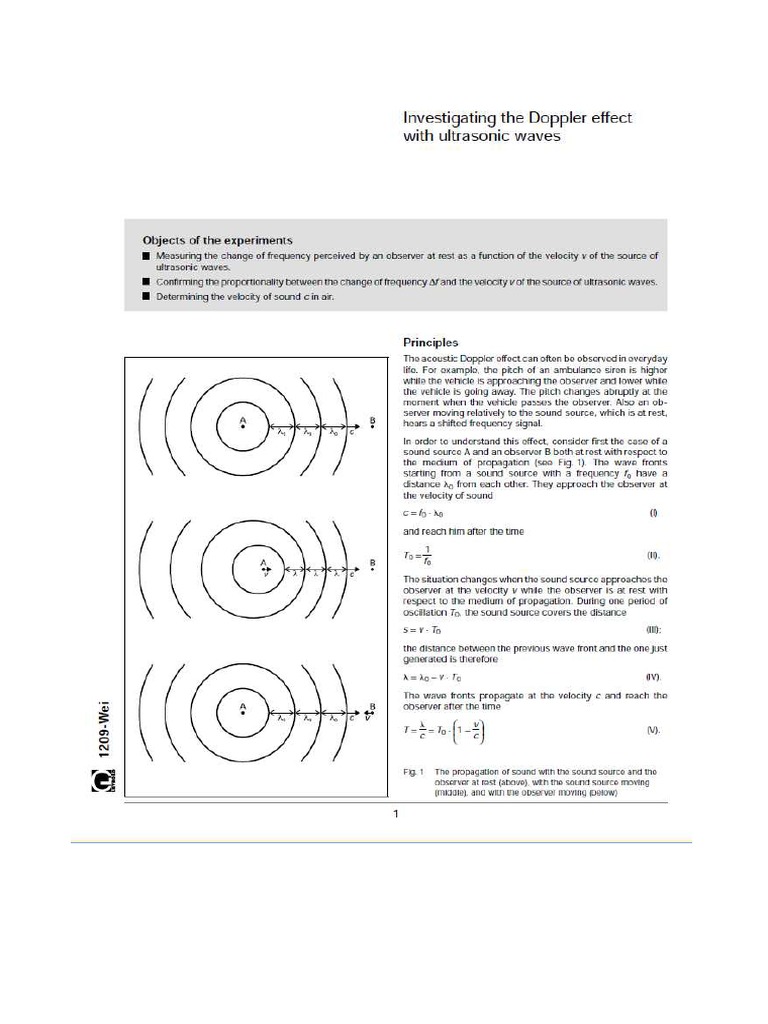 07-Efecto Doppler PDF | PDF | Frecuencia | Efecto Doppler