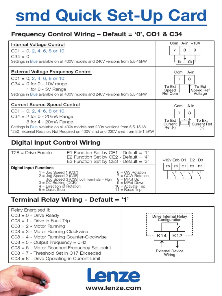 Lenze SMD Quick Setup | PDF | Electric Motor | Relay