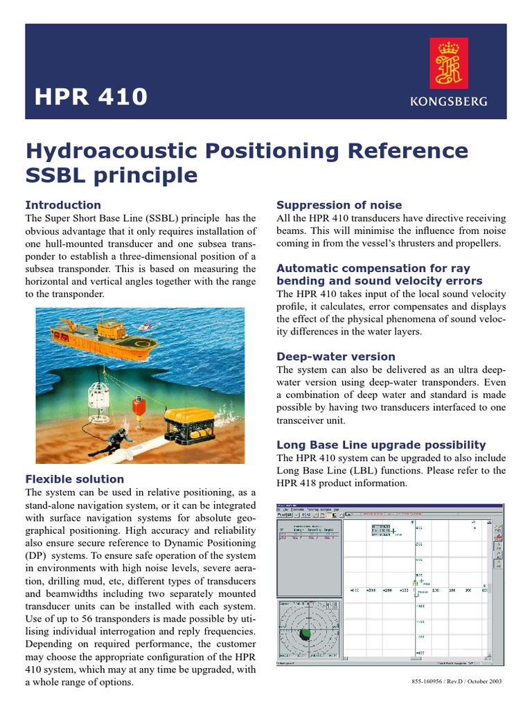 Data Sheet - HPR 410, Hydroacoustic Position Reference System - SSBL ...