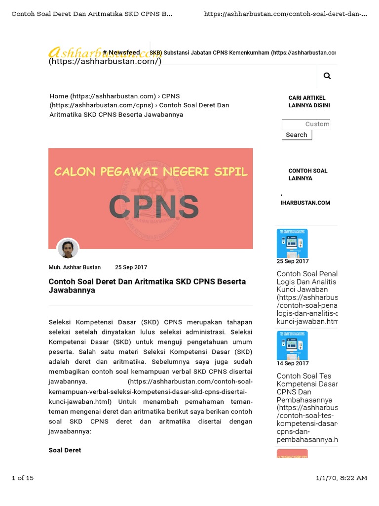 Materi Deret Angka | PDF