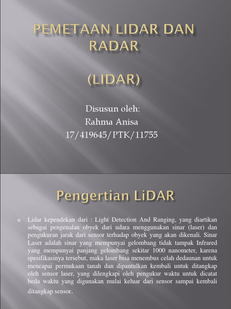 Komponen dan Akurasi LiDAR | PDF