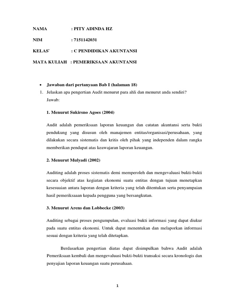 Tugas Auditing | PDF