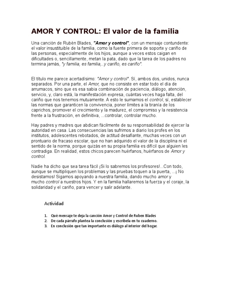 Amor y Control | PDF