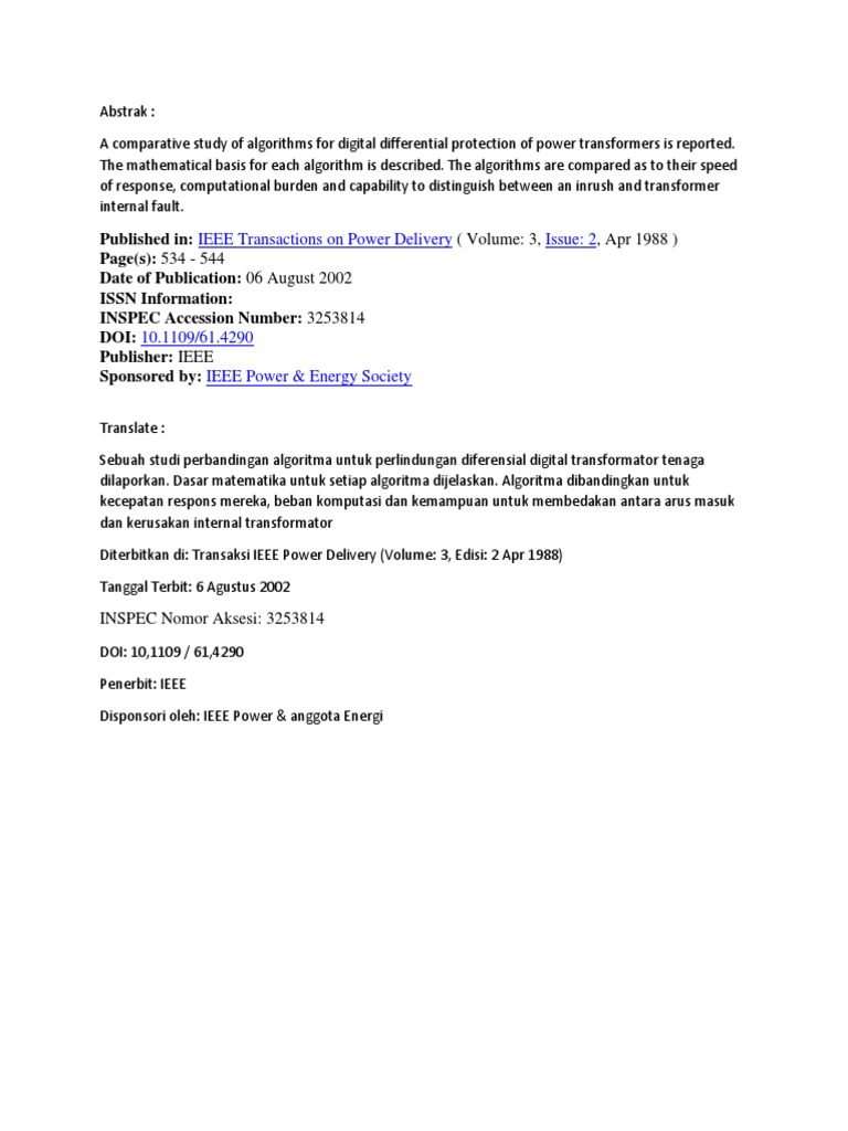 IEEE Transactions On Power Delivery Issue: 2 | PDF