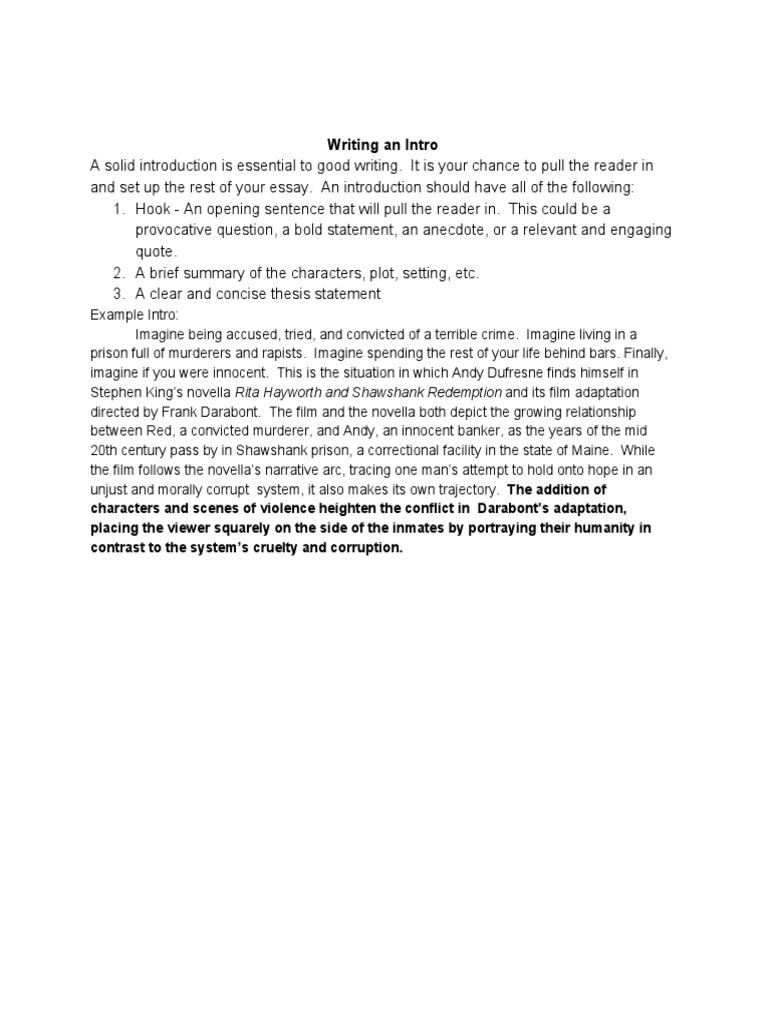 Writing Introductions | PDF