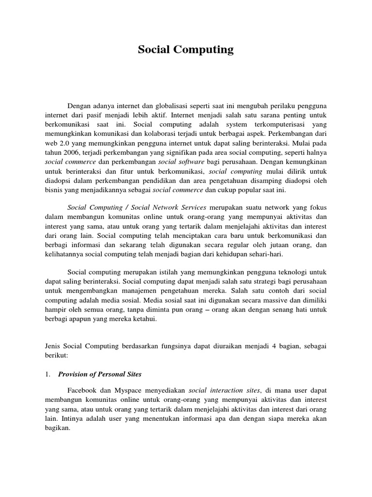 Social Computing Tugas | PDF