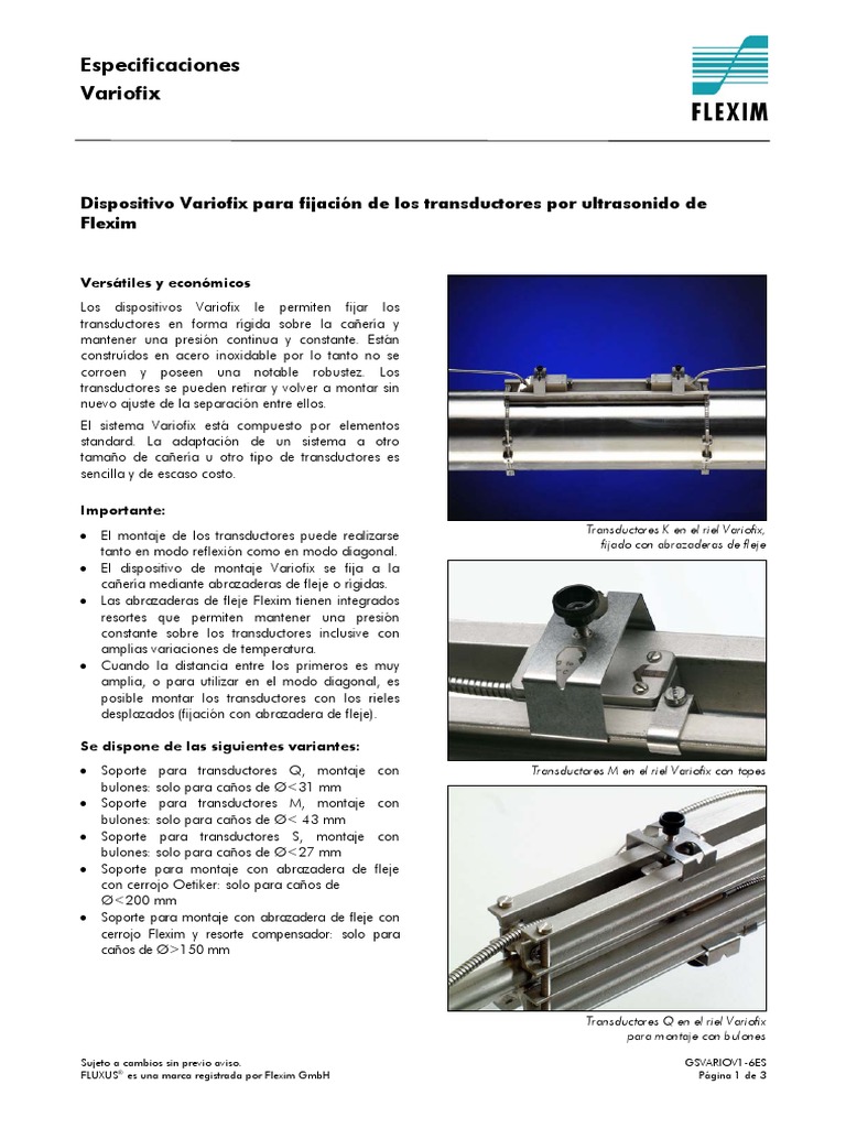 Variofix para Transductores Flexim | PDF | Naturaleza