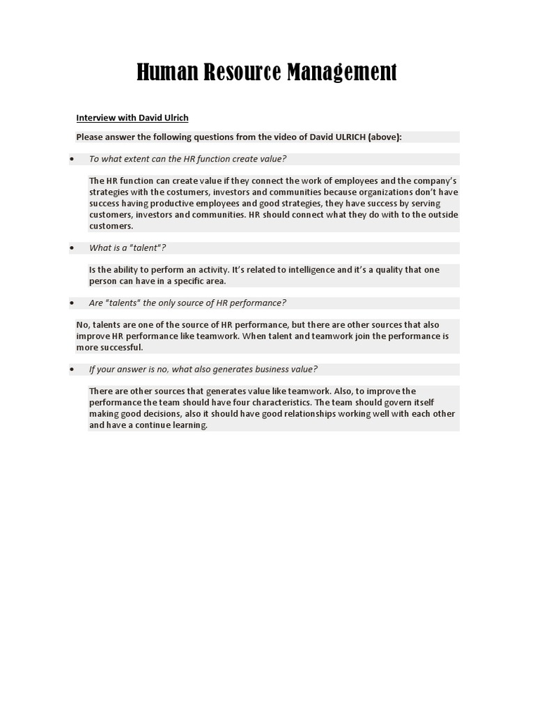 Human Resource Management | PDF