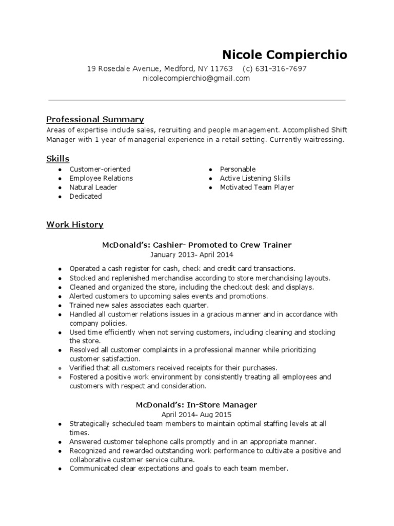 Resume 2 | PDF | Business | Finance & Money Management