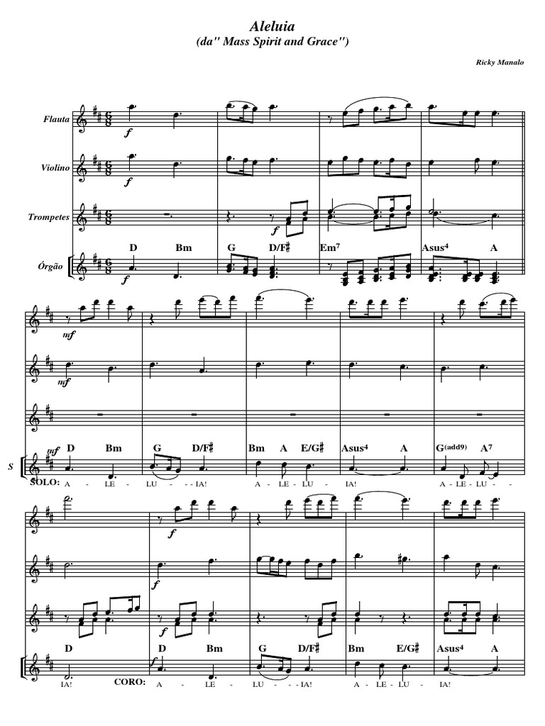 Alleluia (From Mass Spirit and Grace) - Ricky Manalo | PDF | Langues du ...