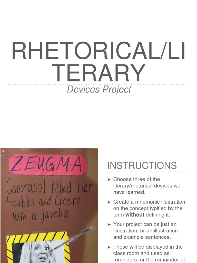 Rhetorical Device Instructions | PDF