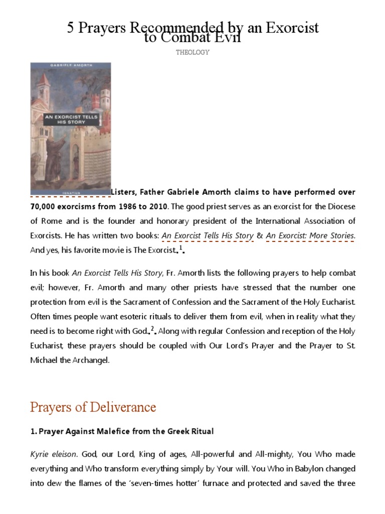 5 Prayers Recommended by an Exorcist to Combat Evil | Mary, Mother Of Jesus | Saint