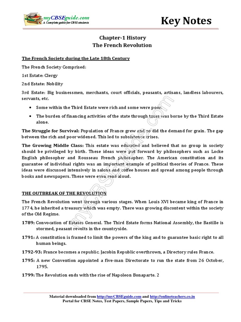 Directory Rule in France: Class 9 Notes | PDF | French Revolution | France