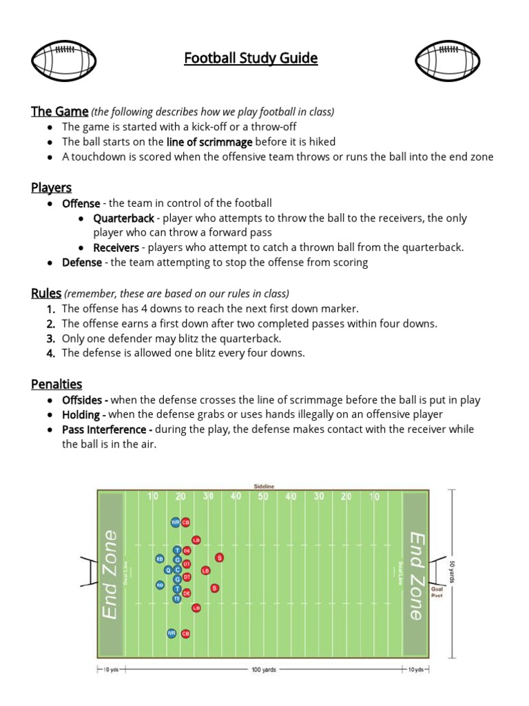 Football Study Guide | PDF