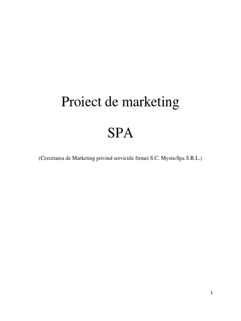Proiect Marketing | PDF