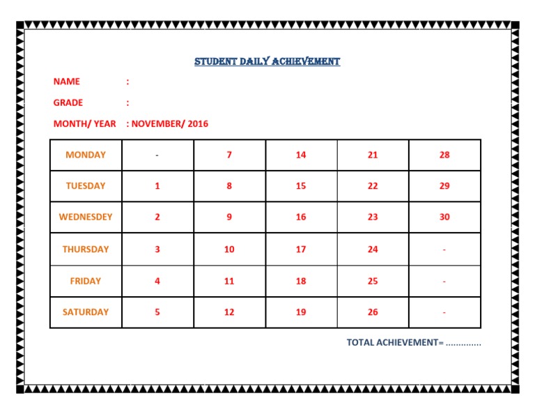 Student Daily Achievement | PDF