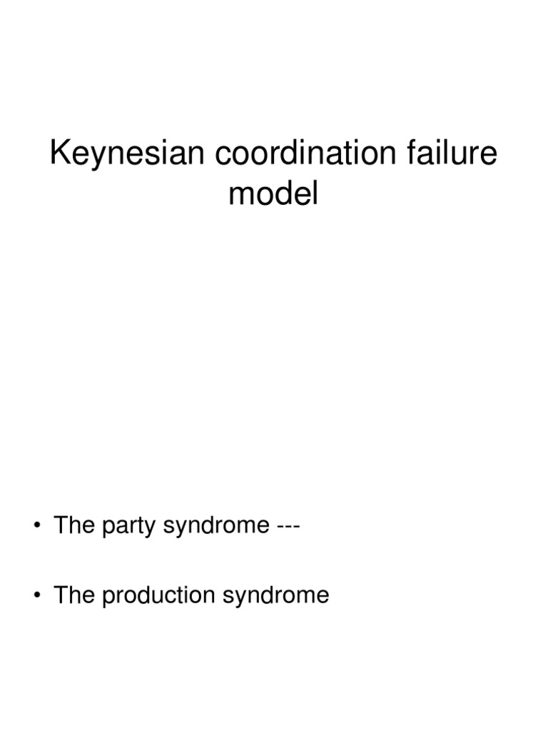 Keynesian Coordination Failure Model | PDF