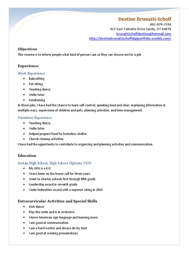 Self Resume Dbs | PDF | Cognition | Teaching And Learning