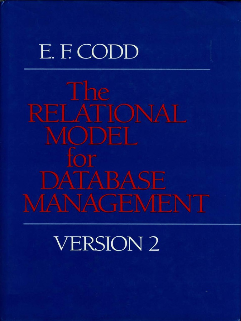 Codd Rdbms Book | Relational Model | Databases
