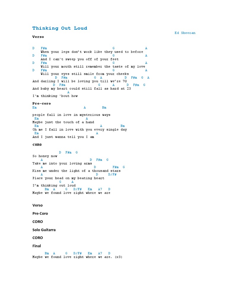 Thinking Out Loud | PDF