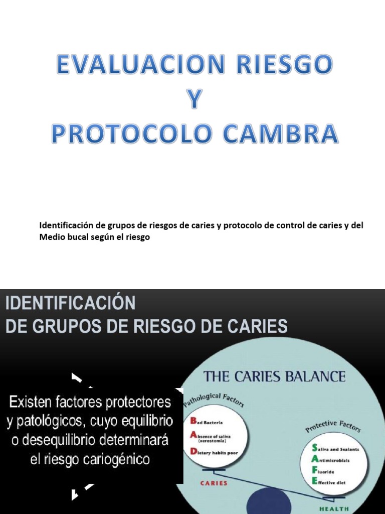 Factores de Riesgo Cambra | PDF | Odontología | Ciencias de la Salud