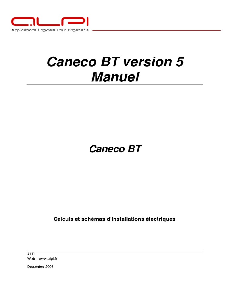 Manuel Caneco-BT (FRA) PDF | PDF | Réseau électrique | Logiciel