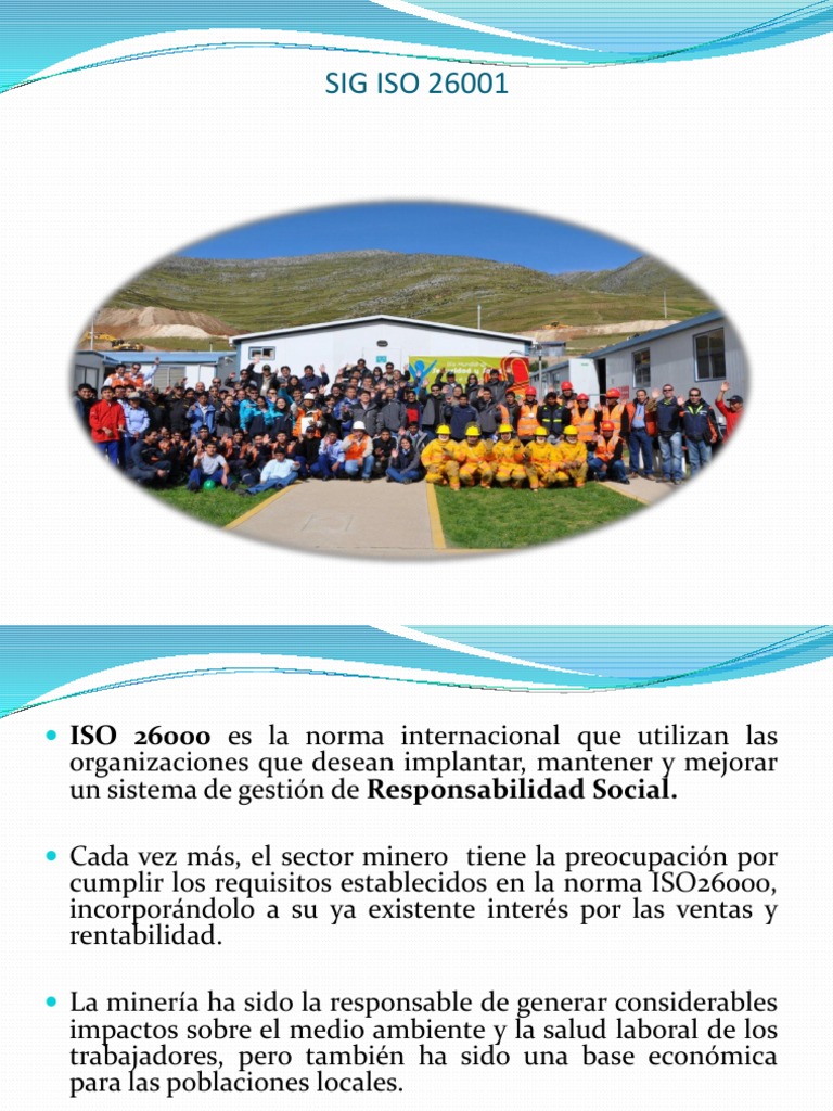Clase N°9 ISO 26001 Minería y Responsabilida Social | PDF ...