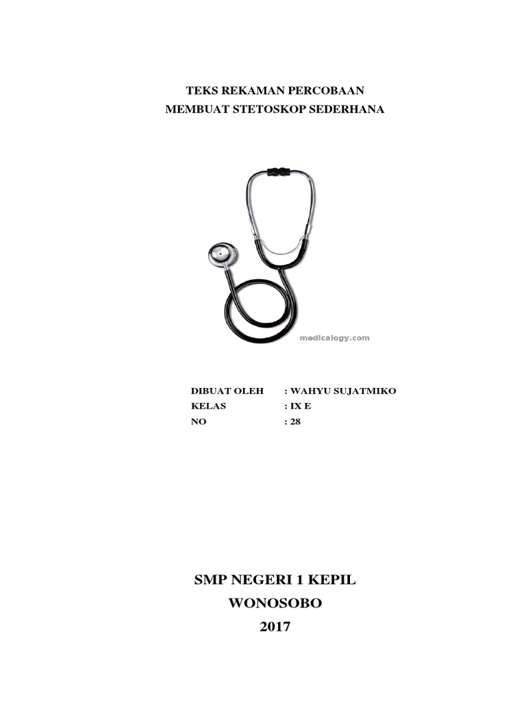 Cara Membuat Stetoskop Sederhana | PDF