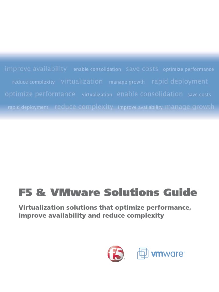 F5 VMware Solutions Guide | PDF | Data Center | Cloud Computing