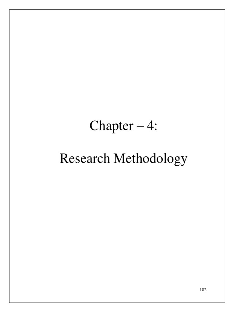 Chapter - 4: Research Methodology | PDF | Strategic Management ...