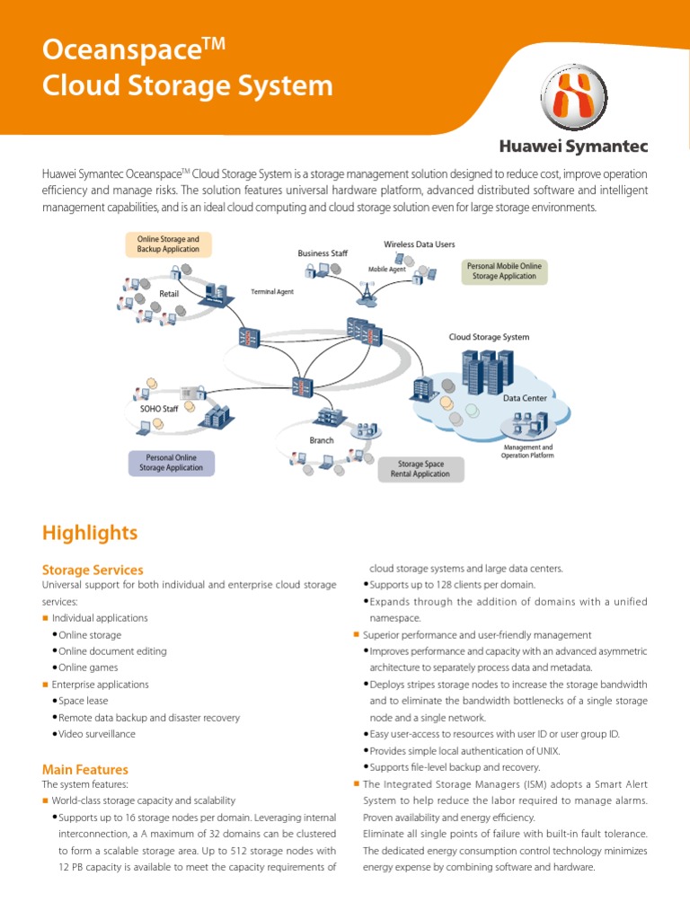 Oceanspace Cloud Storage System | PDF | Cloud Computing | Load Balancing (Computing)