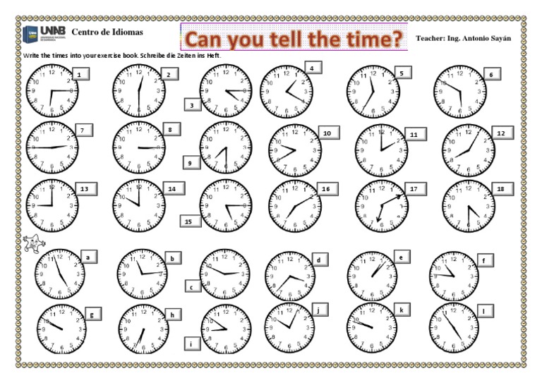 Can You Tell The Time | PDF