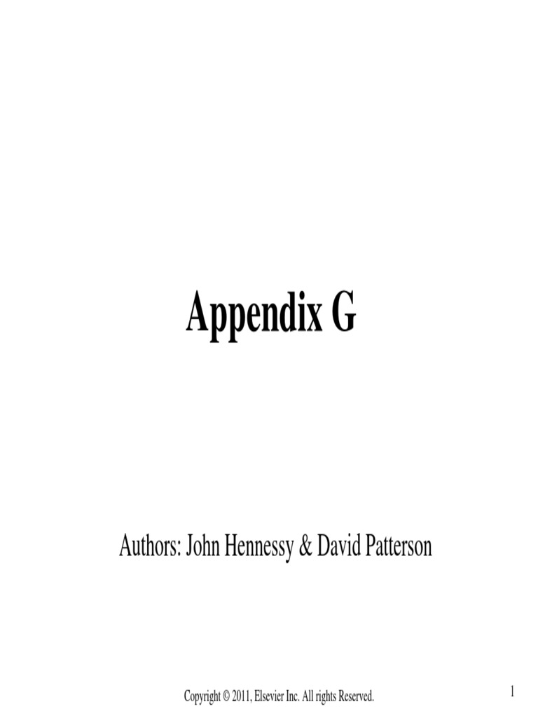 Appendix G: Authors: John Hennessy & David Patterson | PDF | Science & Mathematics | Computers
