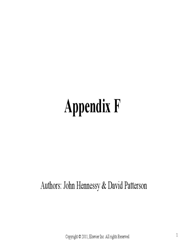 Appendix F: Authors: John Hennessy & David Patterson | PDF | Transmission Control Protocol ...