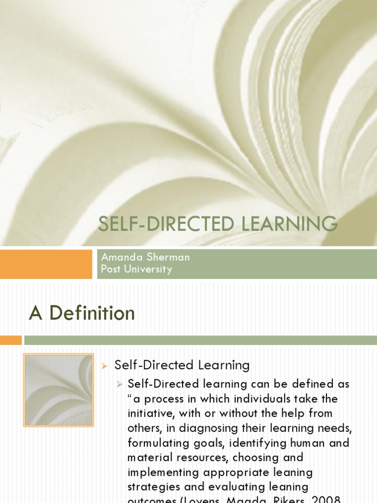 Unit 5 Self-Directed Learning Powerpoint | PDF | Learning | Education ...