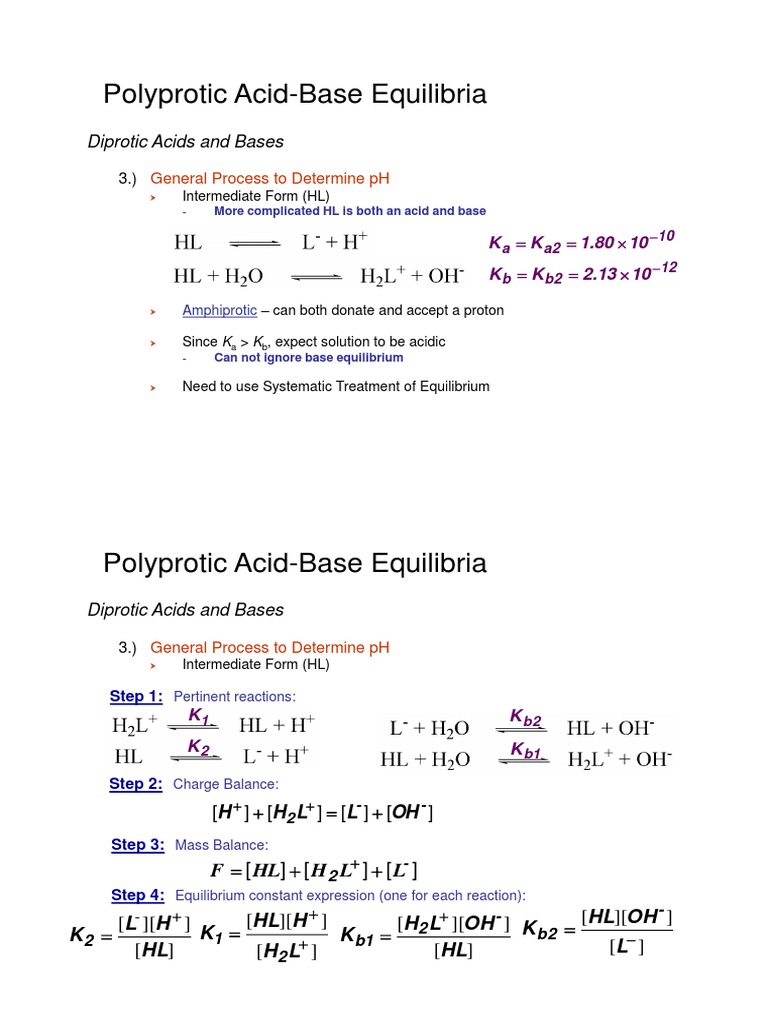 Ácidos Polipróticos (Espécies Intermediárias) | PDF | Acid Dissociation ...