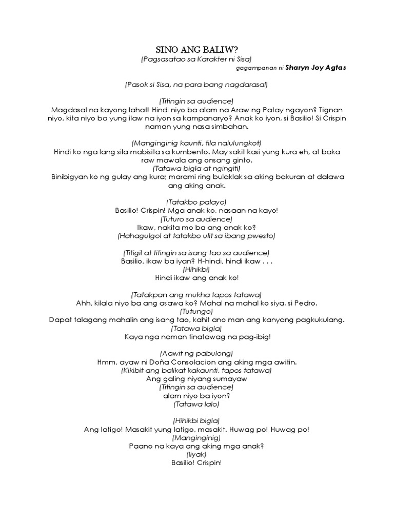 Sino Ang Baliw | PDF