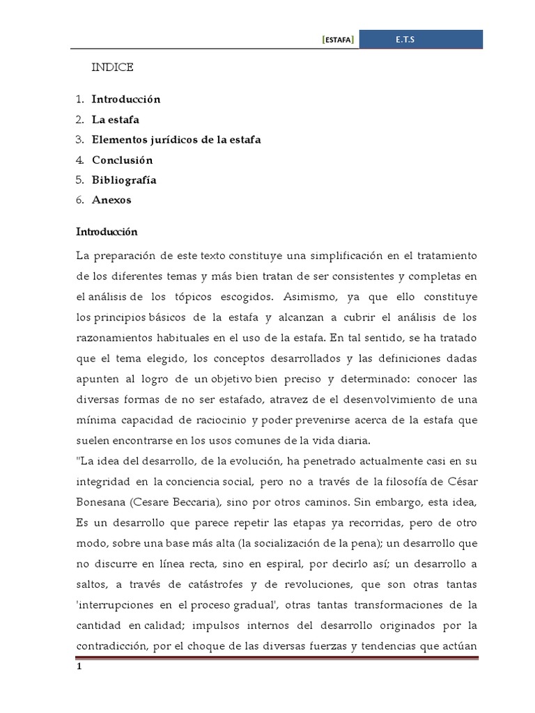 Monografia de Estafa en La PNP | PDF | Trucos de confianza | Evidencia ...