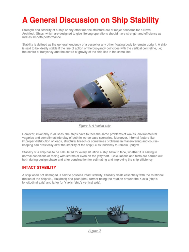 A General Discussion On Ship Stability | PDF | Shipping | Water Transport