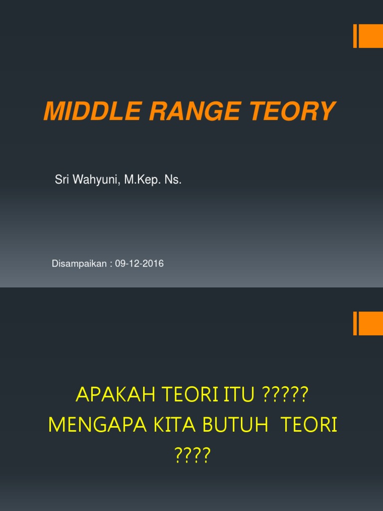 Teori Rentang Menengah dalam Keperawatan | PDF